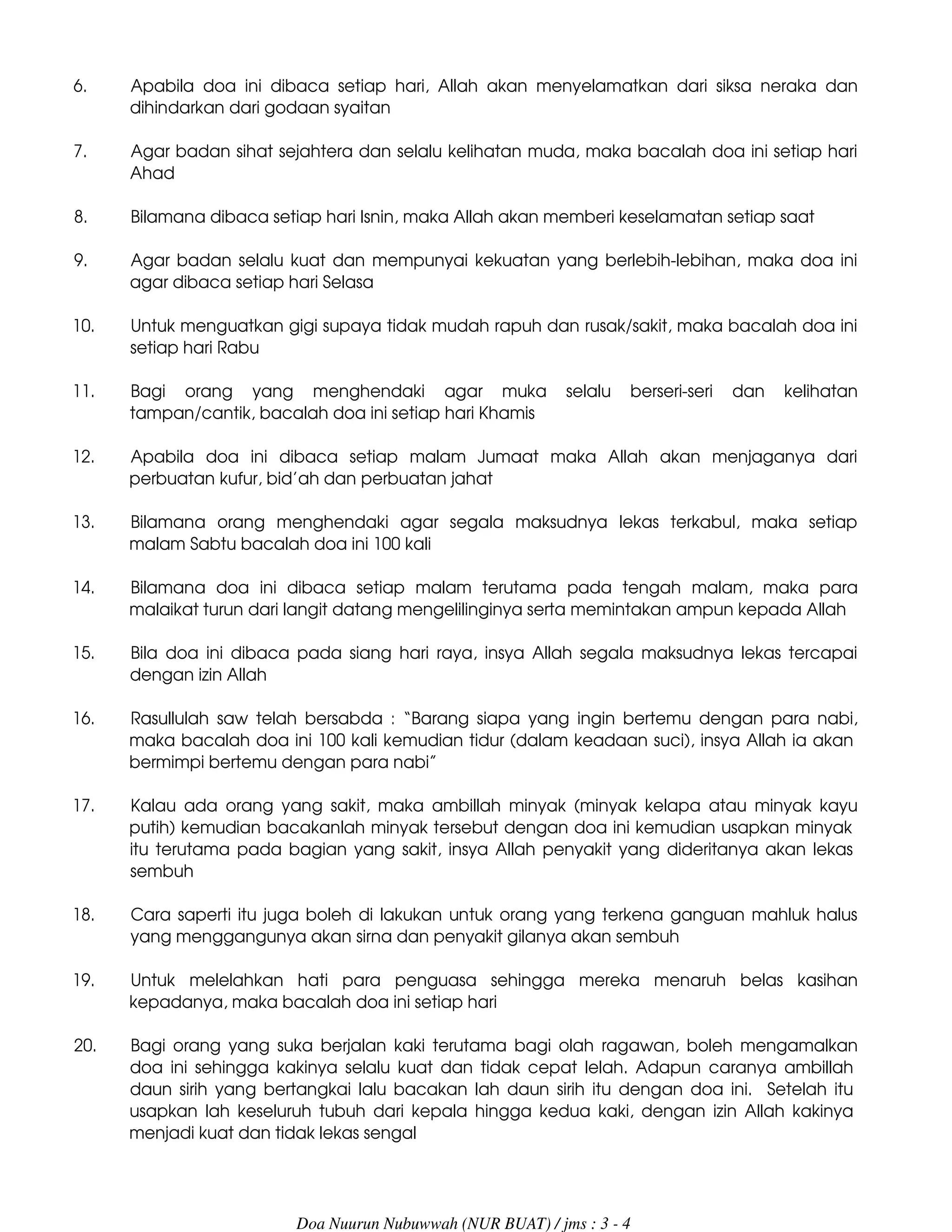Doa nuurun-nubuwwah-1-nur-buat | PDF