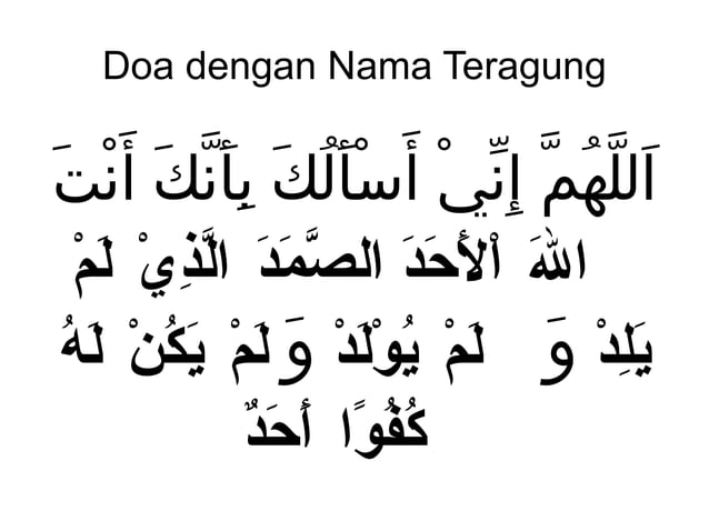 Doa dengan Nama Teragung | ODP