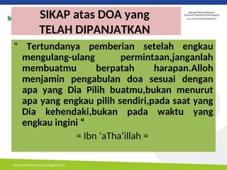 hadis doa untuk dibaca setiap orang .ppt