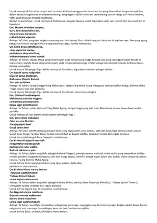 Doa agama hindu | DOC