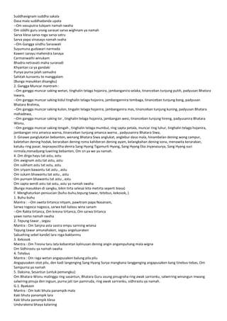 Doa agama hindu | DOC