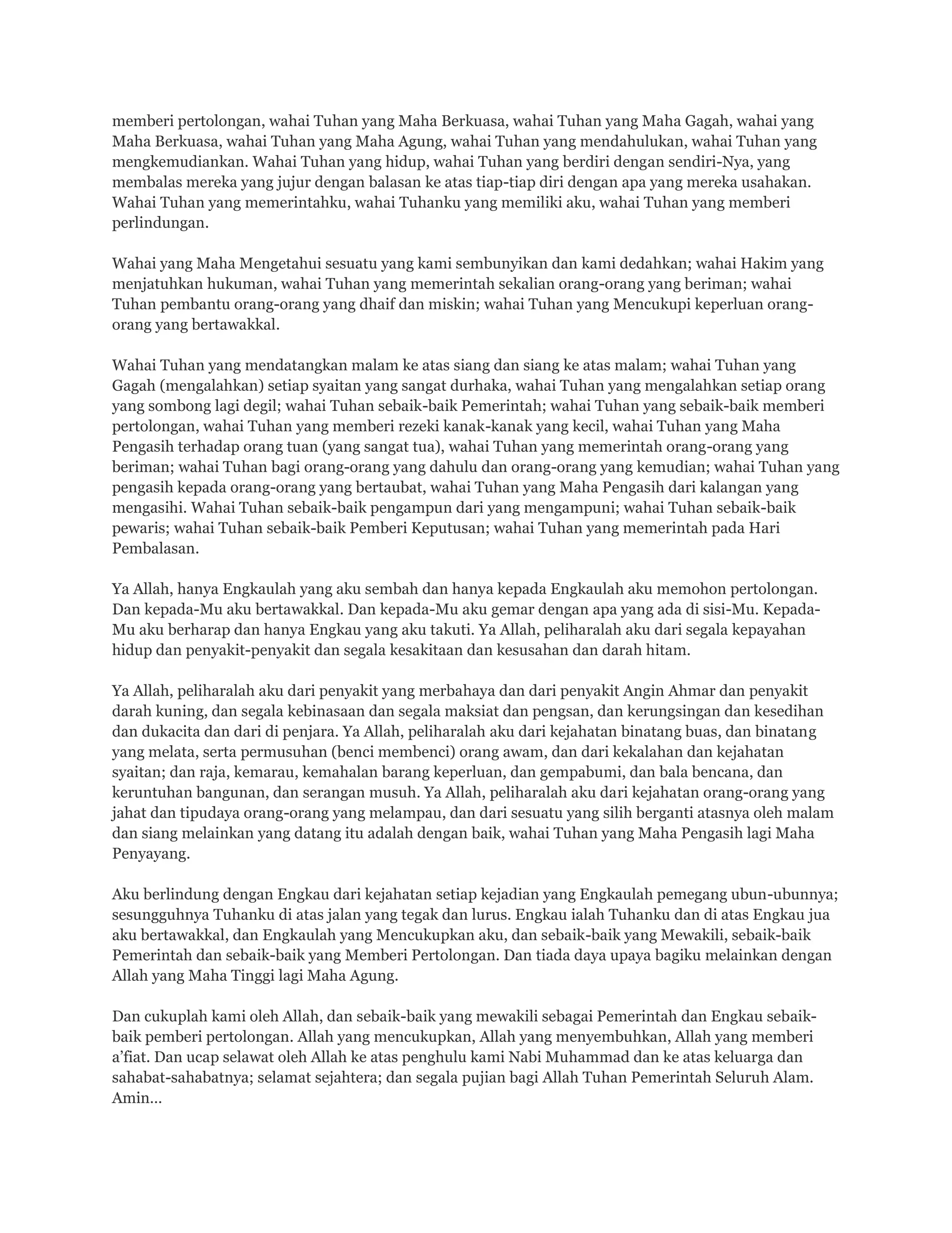 Doa angin ahmar | PDF