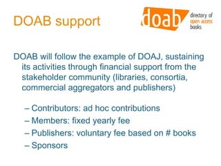 Launch of Directory of Open Access Books by Eelco Ferwerda | PPT