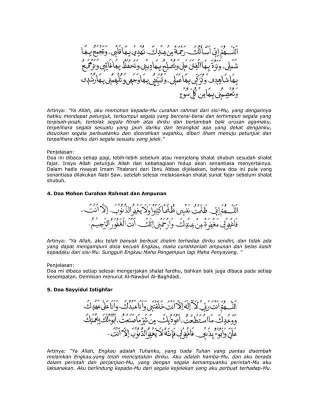 Doa dalam hadis 1 | PDF