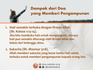 Doa dan pengampunan | PPT