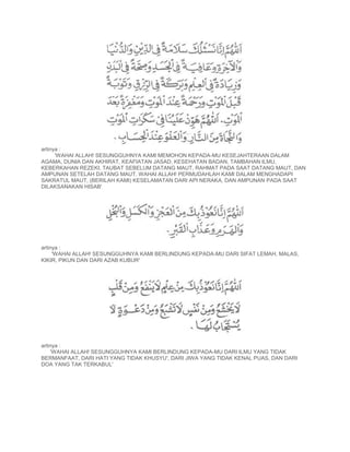 kumpulan doa doaDo'a doa | PDF
