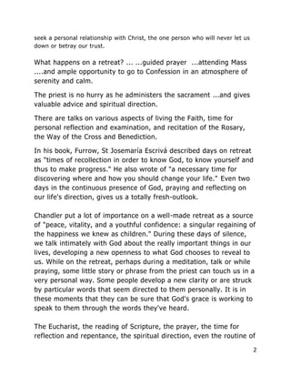 Do a good retreat taking time out | PDF