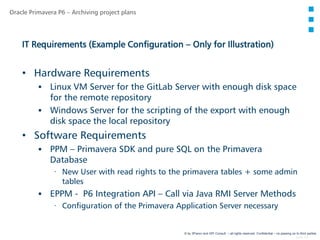 Archiving Oracle Primavera project plans with software development ...