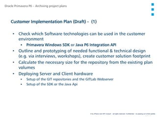 Archiving Oracle Primavera project plans with software development ...