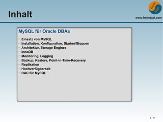 MySQL for Oracle DBAs | PPT