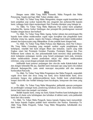 Doa hari pramuka | DOCX