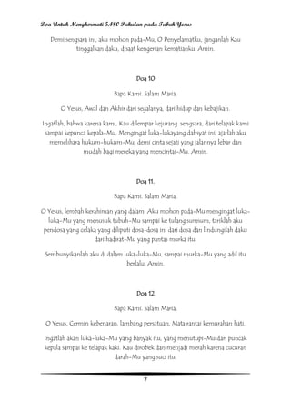 Doa menghormati 5480 pukulan pada tubuh yesus ... | PDF