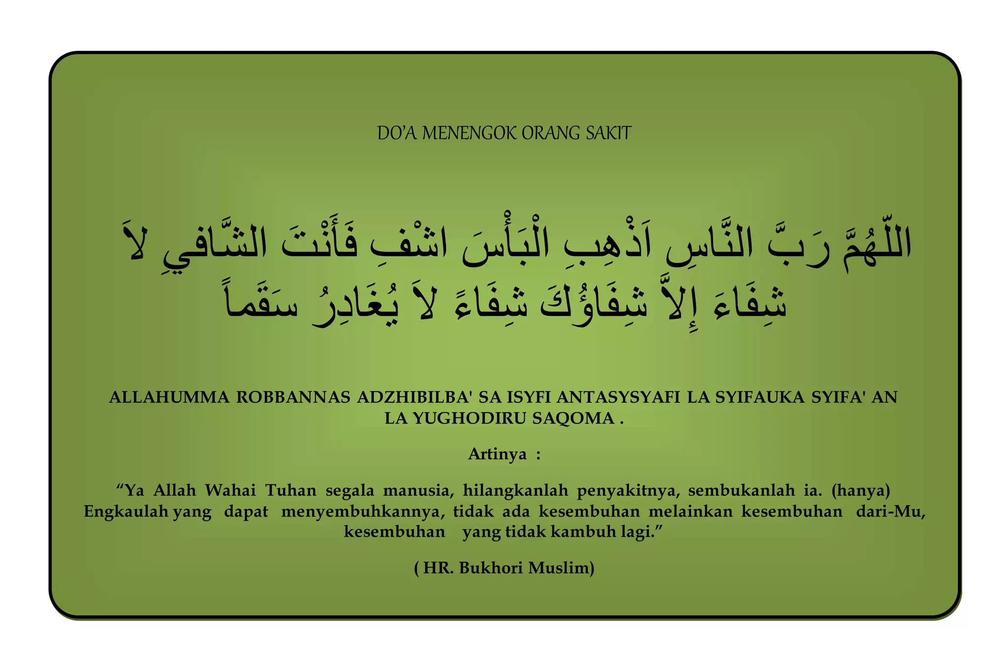 Doa Menjenguk Orang Sakit Ppt