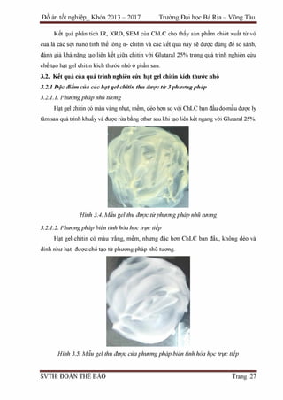 Đề tài: Chế tạo hạt gel chitin kích thước nhỏ từ vỏ cua, HOT, 9đ | PDF