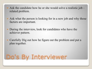 Do And Dont Of Interviewee And Interviewer Pptx