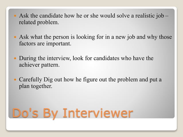 Do and dont of interviewee and interviewer | PPTX