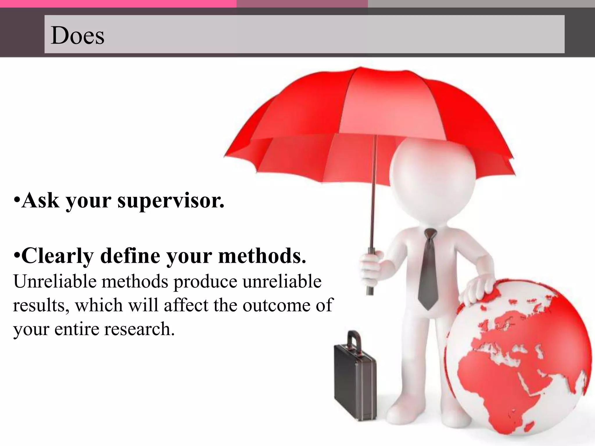 Do and donts Of the research | PPTX