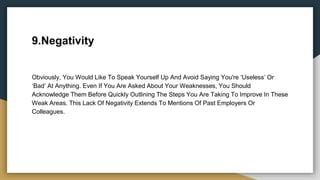 Do and Dont's of Job Interview | PPT