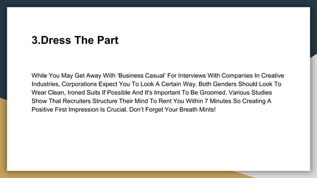 Do and Dont's of Job Interview | PPT