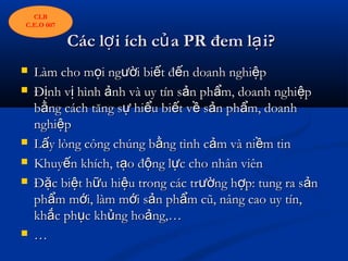PR trong doanh nghiệp | PPT