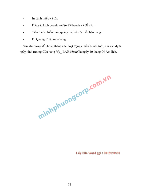 Đồ án lập kế hoạch kinh doanh shop thời trang, cửa hàng quần áo | PDF