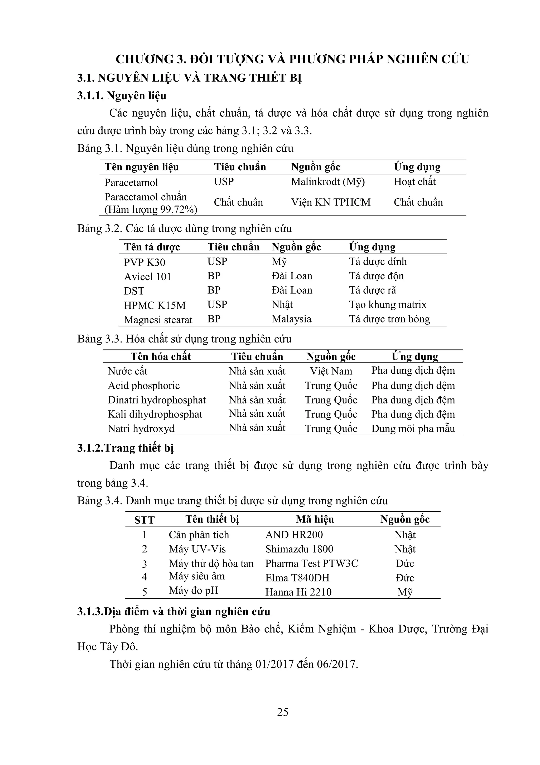 Quy trình định lượng Paracetamol 650mg phóng thích kéo dài, 9đ | PDF