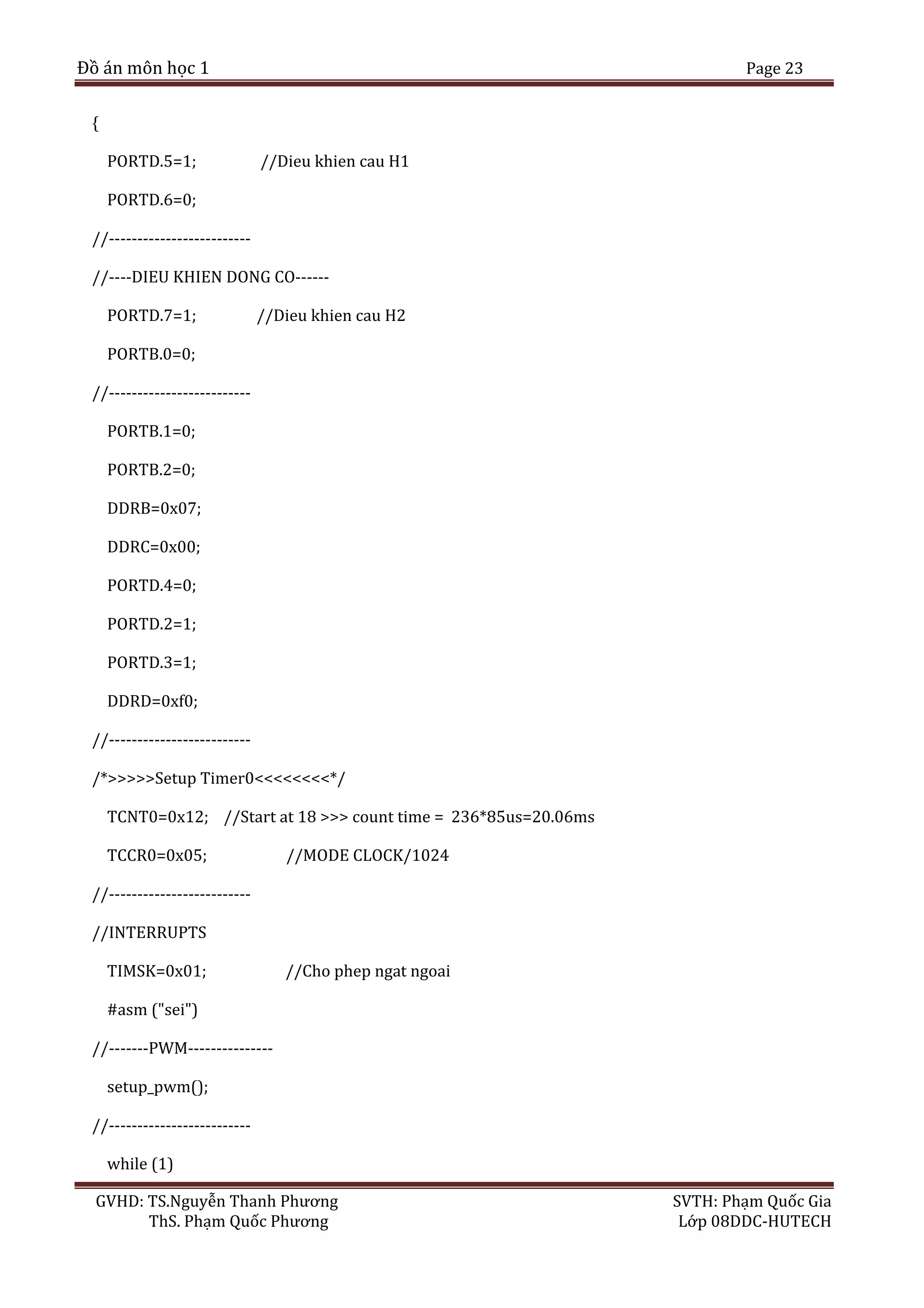 Đồ án thiết kế robot dò đường | PDF