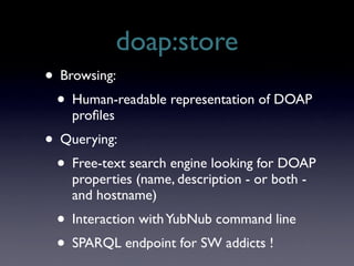 A user-friendly interface to browse and find DOAP project with doap ...