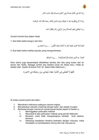 Doa rasmi spi kedah | PDF