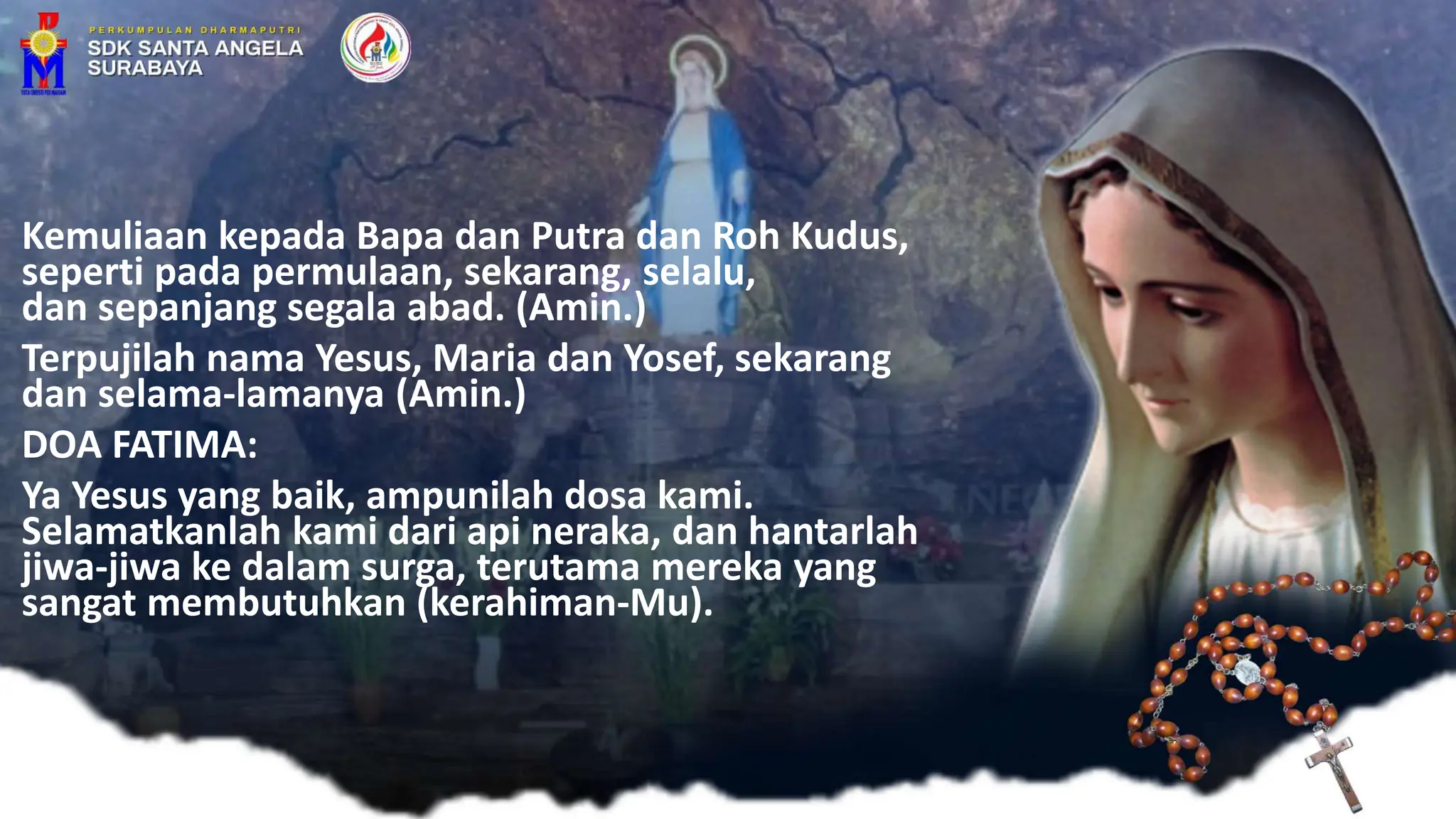 DOA ROSARIO BERSAMA ANAK-ANAK SDK SANTA ANGELA SURABAYA | PPTX