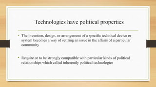 Do artefacts have politics | PPT