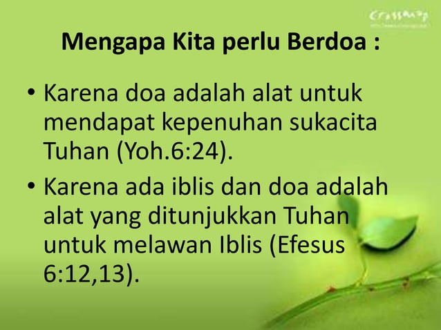 Doa & saat teduh | PPTX