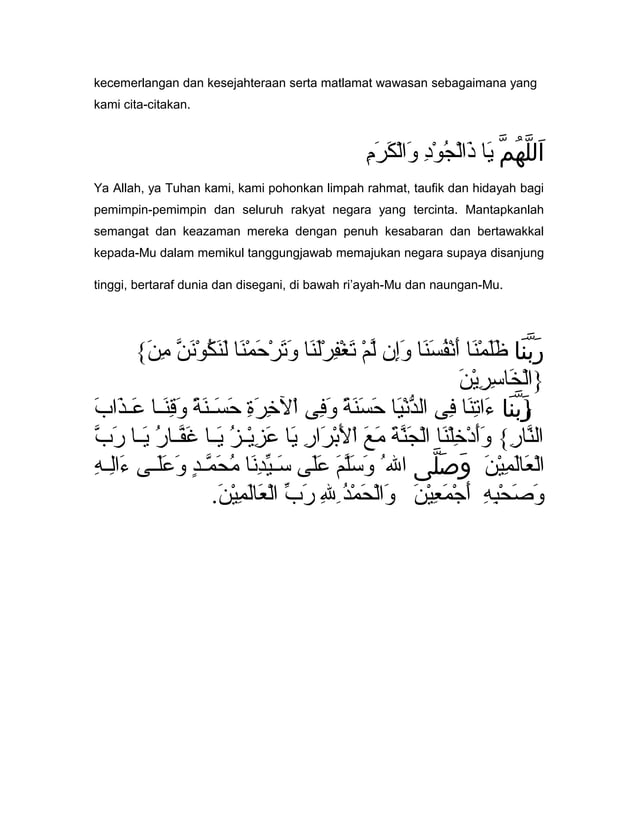 Doa selamat ii | DOC