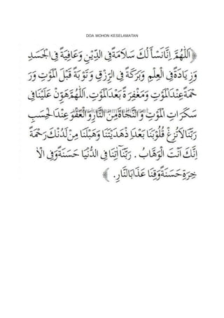 Doa selamat majlis rasmi | DOC