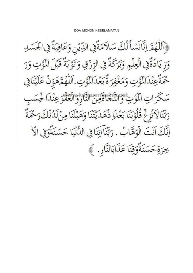 Doa selamat majlis rasmi | DOC