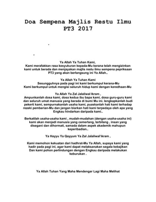 Doa sempena pt3 | DOC