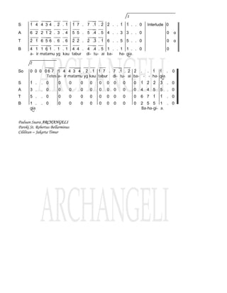 Partitur SATB : Doa Seorang Anak | PDF