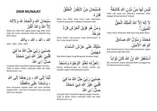 Doa, solat sunat dan zikir munajat | DOCX