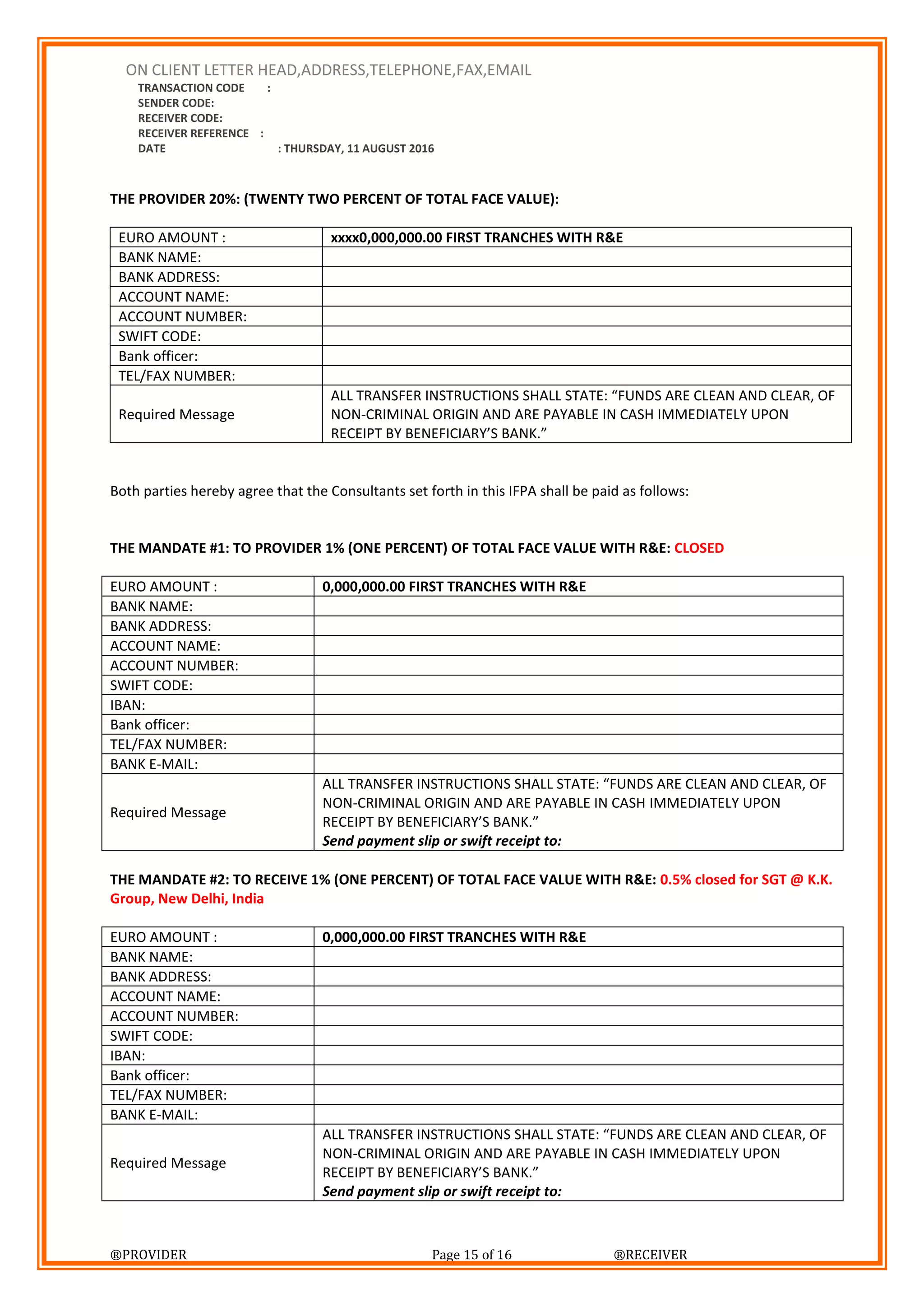 DOA SWIFT MT103 TWO WAY | PDF