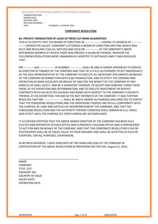 DOA SWIFT MT103 TWO WAY | PDF