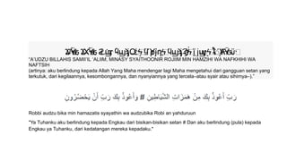 Doa Taawuz Minta Perlindungan dari Gangguan Syaitan | PPT