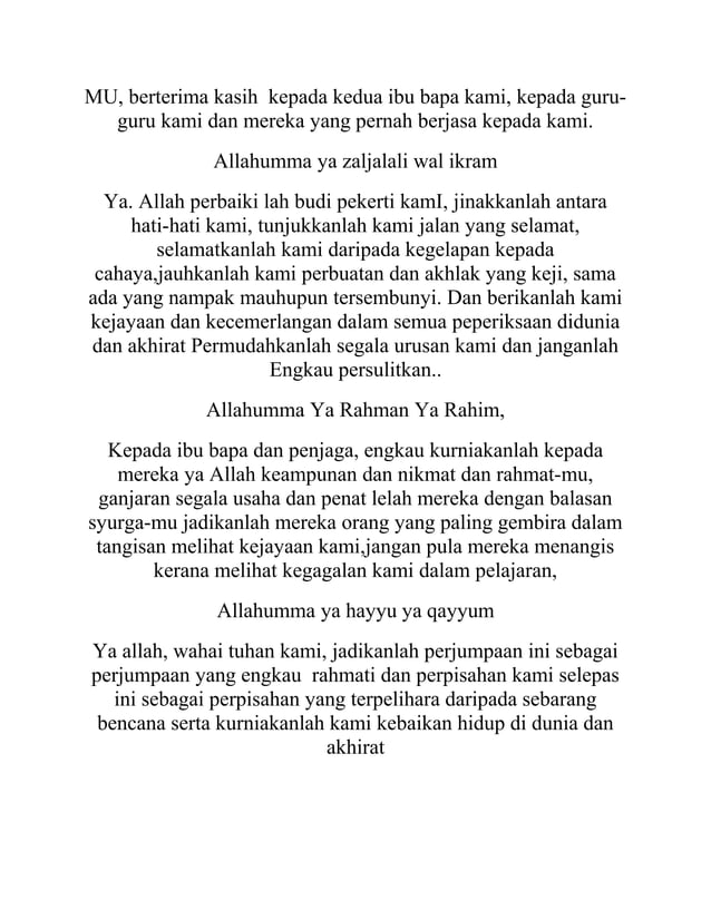 Doa tautan kasih 2013 | PDF