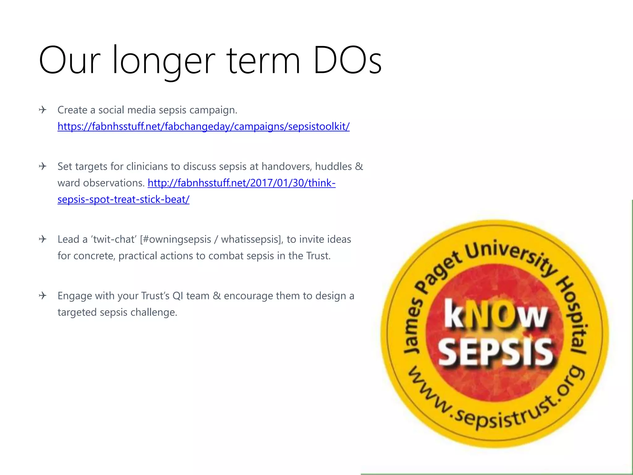 Doathon report sepsis | PPTX | Medical Health