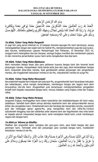 Doa upacara hari pahlawan | DOCX