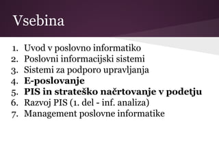 Poslovna informatika 3: e-poslovanje in digitalizacija | PDF