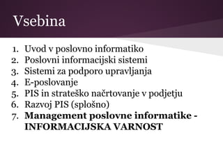 Poslovna informatika 5: Informacijska varnost | PDF