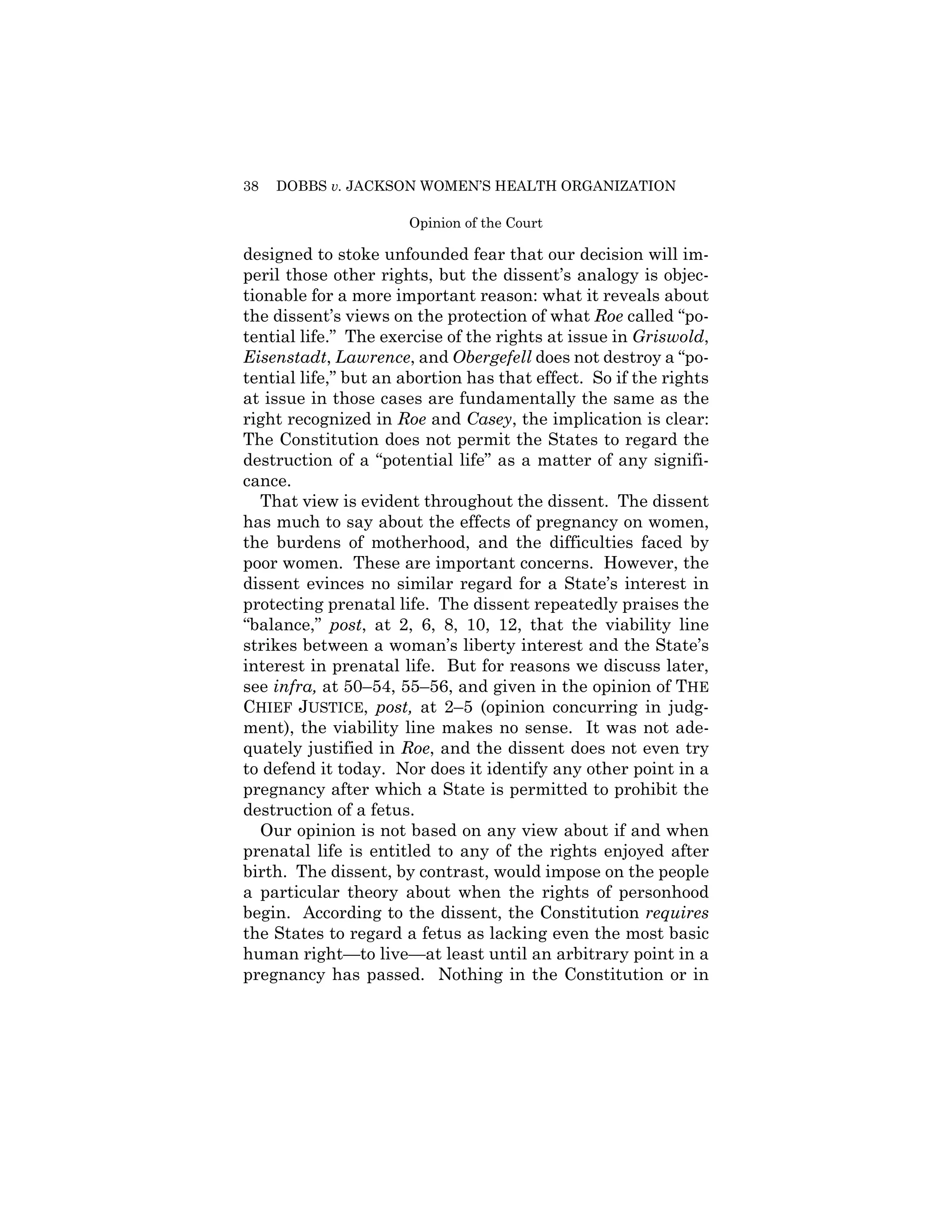 Dobbs vs. Jackson Women's Health Organization | PDF | Reproductive ...