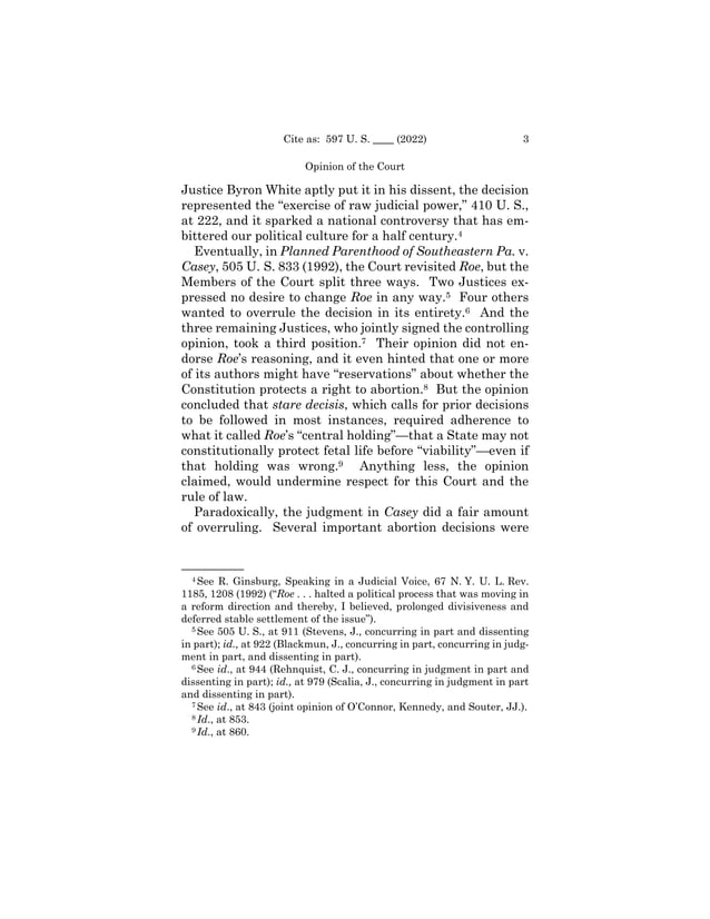 Dobbs vs. Jackson Women's Health Organization | PDF | Reproductive Health | Diseases and Conditions