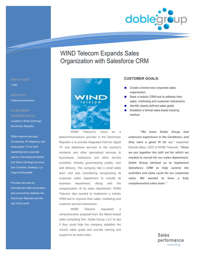 WIND telecom Case Study | PDF