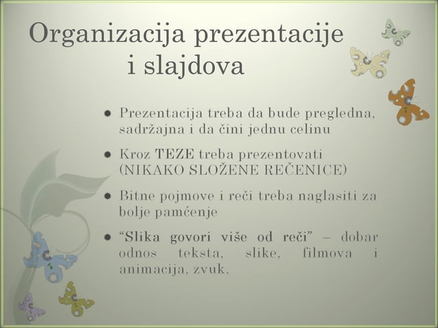 Dobra prezentacija kao osnova za dobro predavanje za inf14 | PPT
